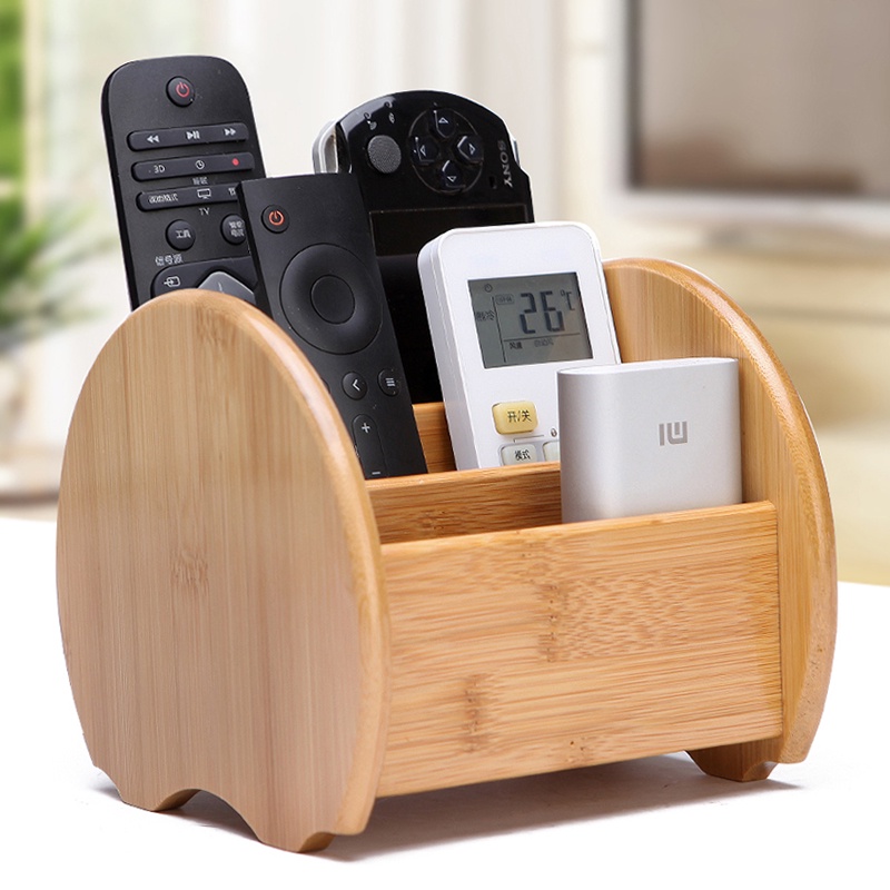 Bamboo Wooden Desktop Storage Box / Remote Control Holder /Cosmetic ...