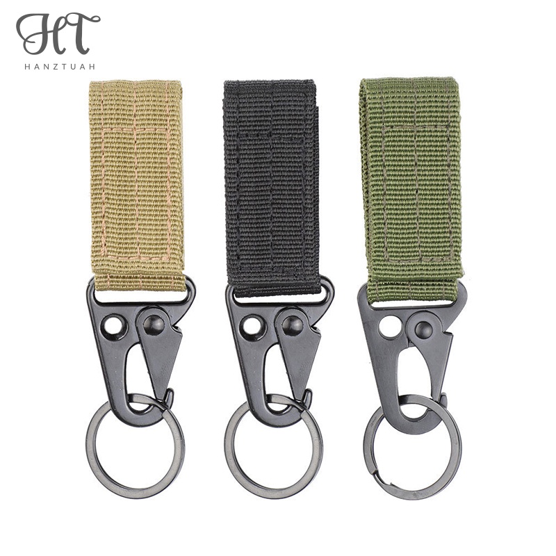 Nylon Metal Velcro Webbing Belt Clip Quickdraw Carabiner Travel Bag ...