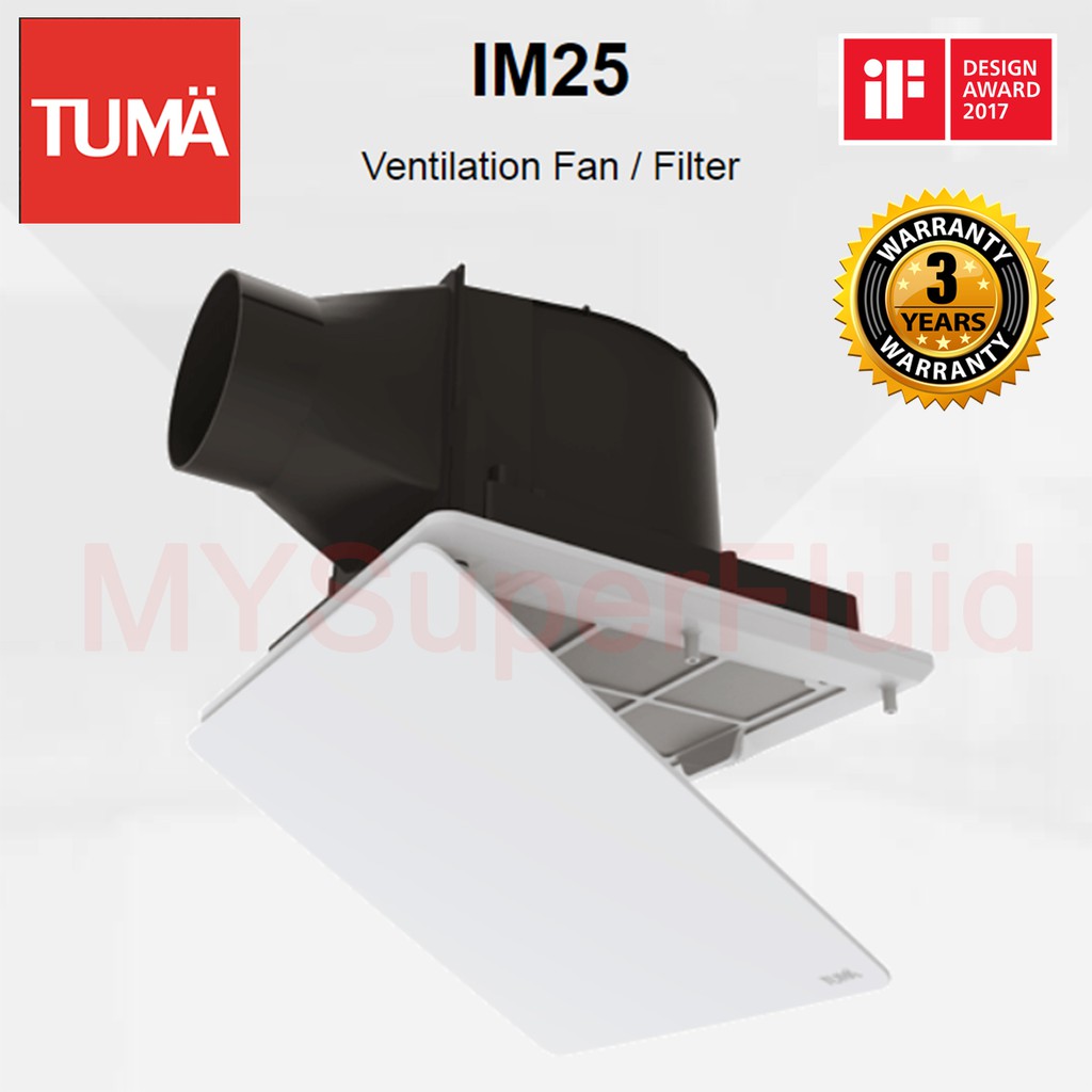 TUMA IM25 (BVN25A001) Eco DC Brushless Ventilation Fan / Filter ...