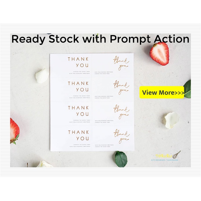 Packaging Labeling Sticker Thank you sticker Label Sticker | Shopee ...