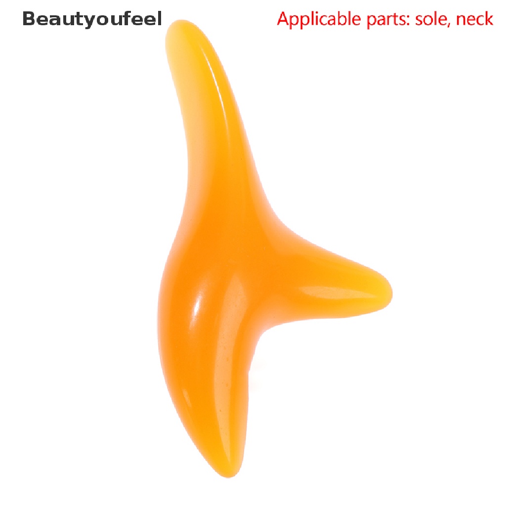 [Beautyoufeel] Amber Resin Wax Triangle Foot Feet Massager Gua Sha ...
