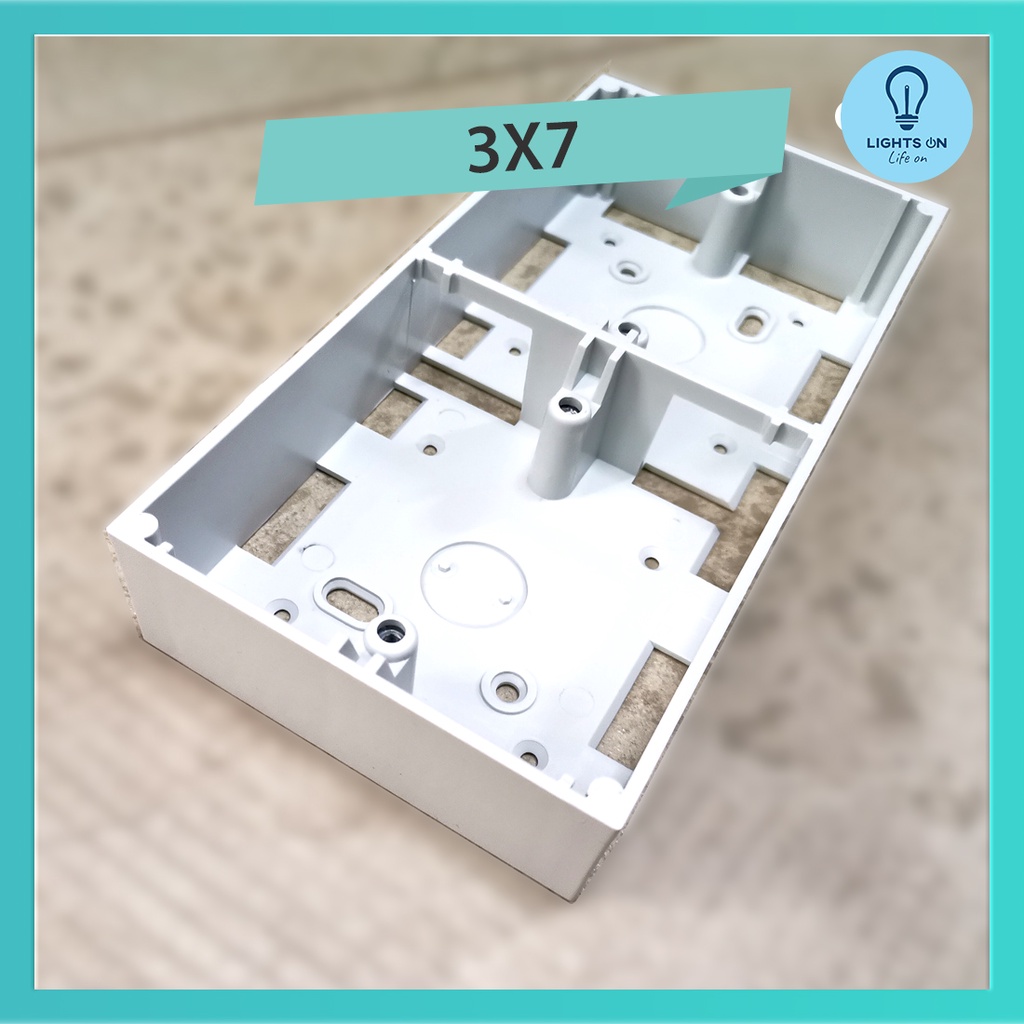 PVC Box Surface Type 3x3 3x7 3x10 3x12 Electrical Box Base Switch Box ...