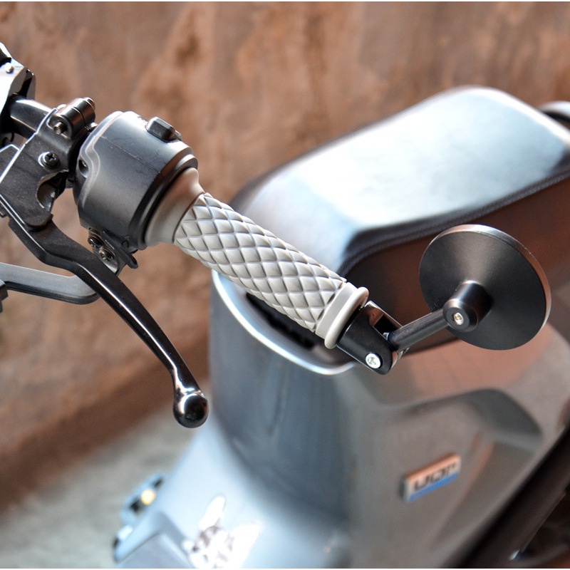 Round Bar End Rear Mirrors Motorcycle Side View Mirror side mirror for ...