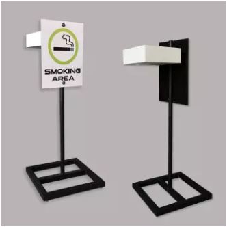 SMOKING AREA - CIGARETTE ASHTRAY METAL STAND OUTDOOR | Shopee Malaysia