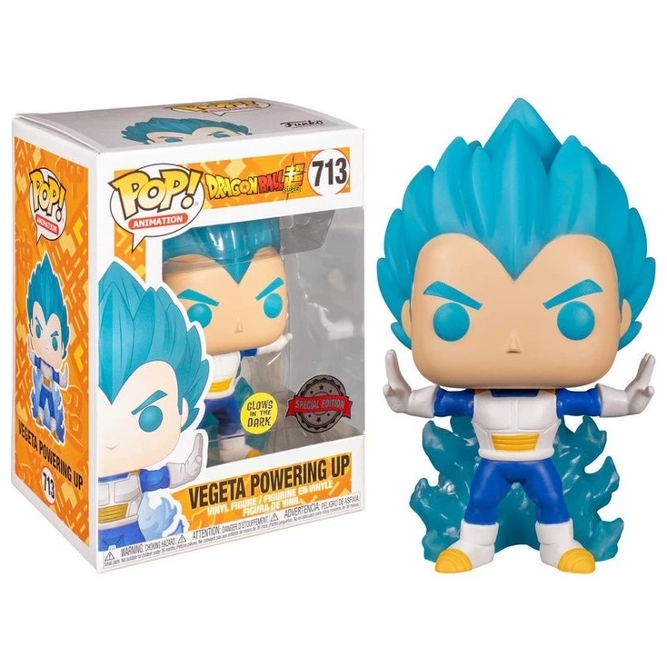 Funko Pop! DRAGON BALL SUPER - VEGETA POWERING UP (713)(GLOWS IN THE ...