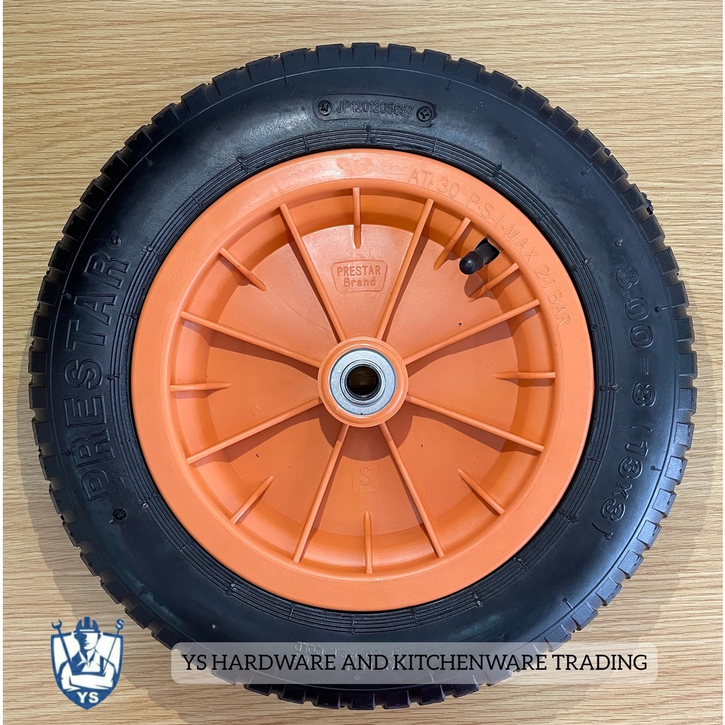 PRESTAR® 13" x 3" HEAVY DUTY PNEUMATIC WHEEL BARROW / TAYAR RODA KERETA ...