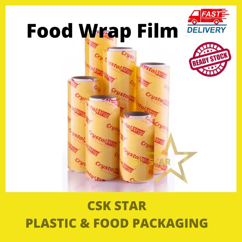 CrystalWrap Food Wrap Film [400M] 8" / 10" / 12" / 14" / 16" | Shopee ...