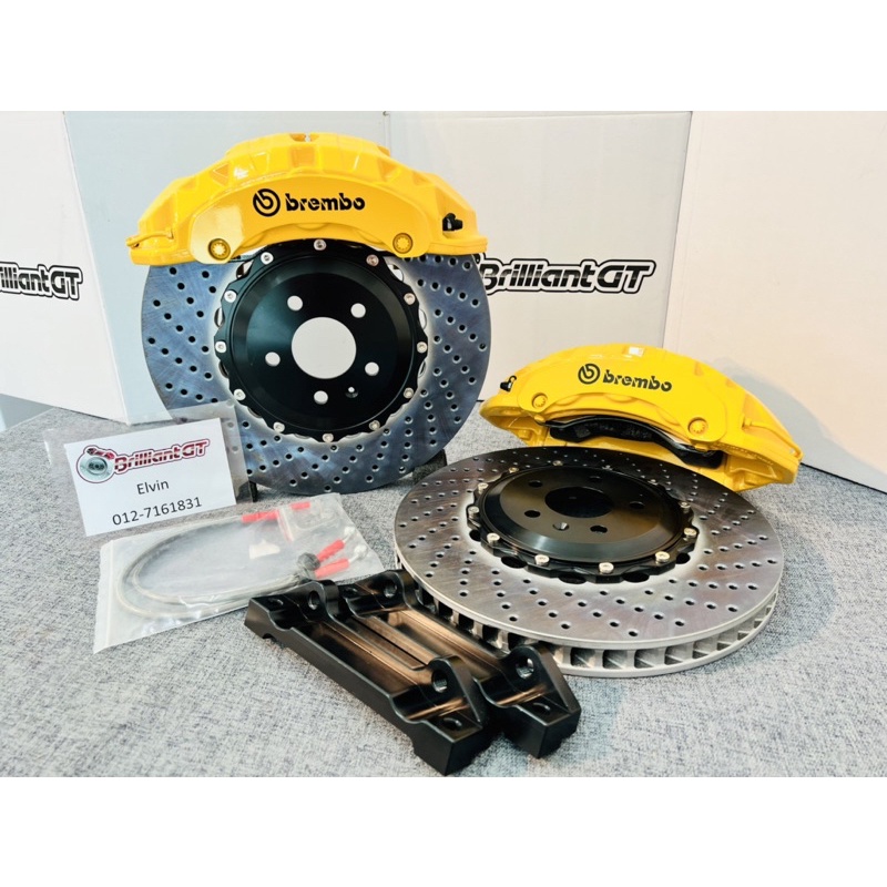 Brembo 20Z Big 6Pot Brake Kit for all car model with 19” Wheel | Shopee ...