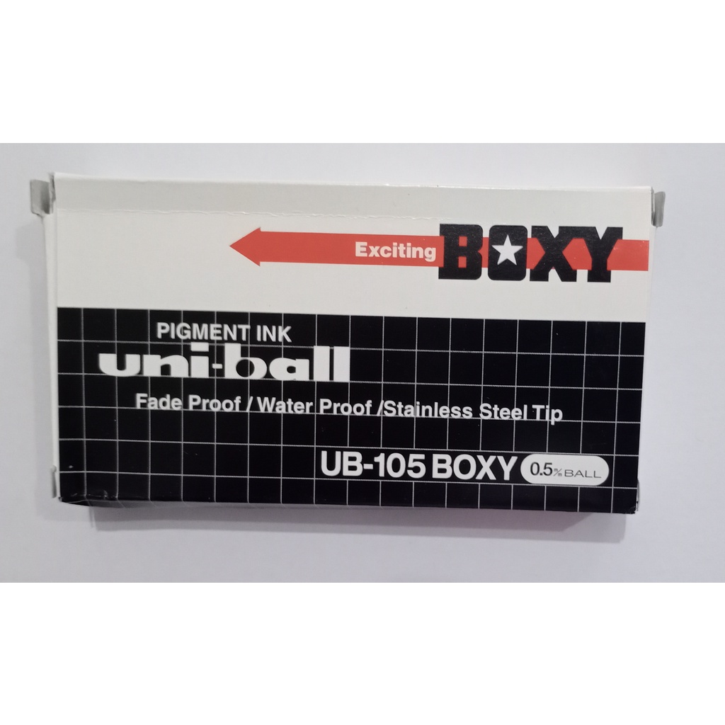 (Per Box) Uniball Boxy Pen UB-105 0.5mm | Shopee Malaysia