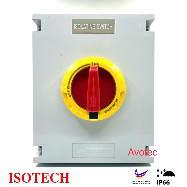 ISOTECH KTM Series 3Poles Isolator (OFF/ON) with PVC Enclosure [W175 X D150 X H214mm] | Shopee ...
