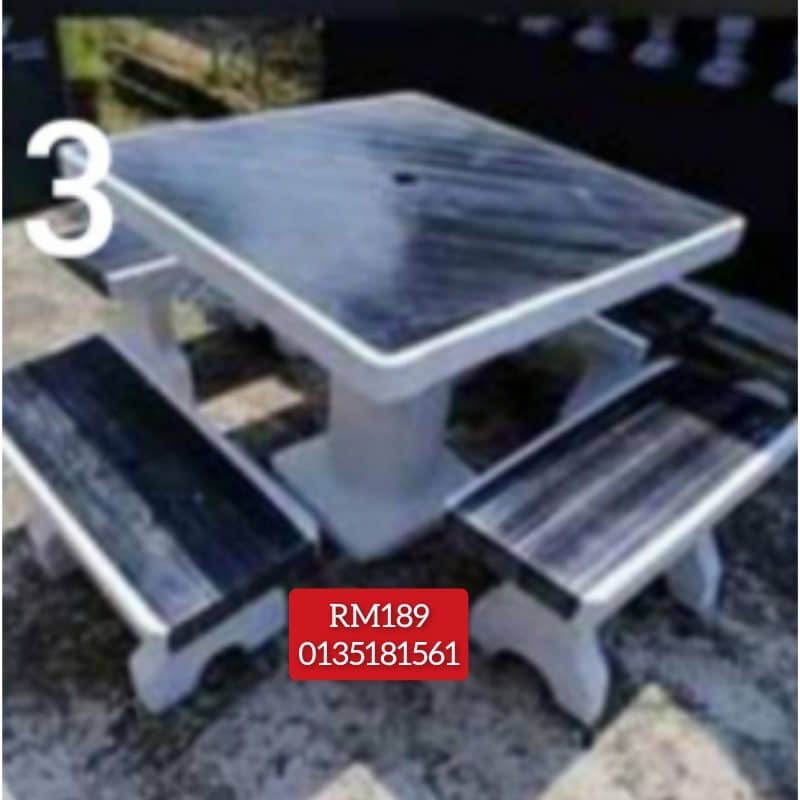 KERUSI MEJA BATU [UTK COD WSP 0135181561] SET MEJA KERUSI BATU PETAK ...