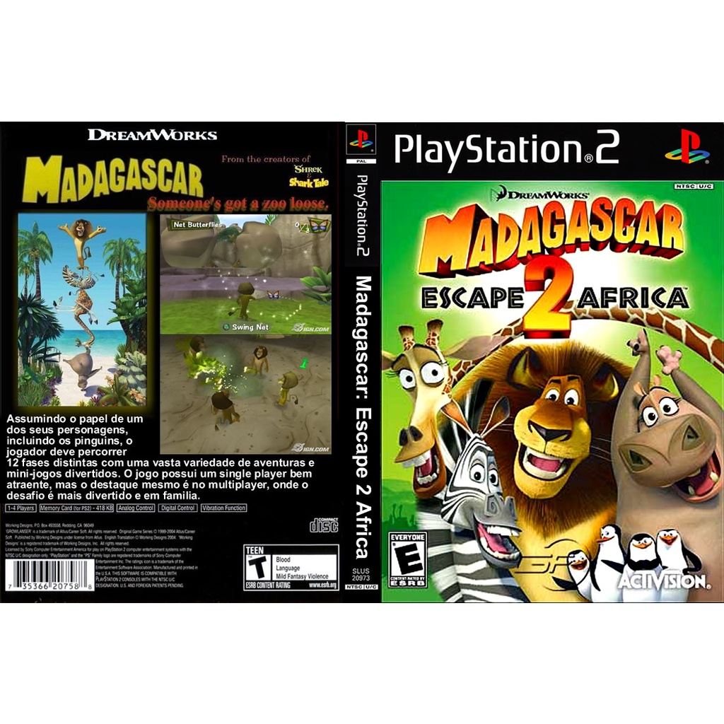 Madagascar 2 Escape Africa (CD Games PS2) | Shopee Malaysia