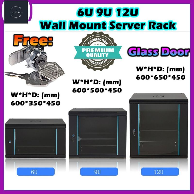 Glass Door Computer Server Rack 6U 9U 12U Server Rack 9U Network Server ...