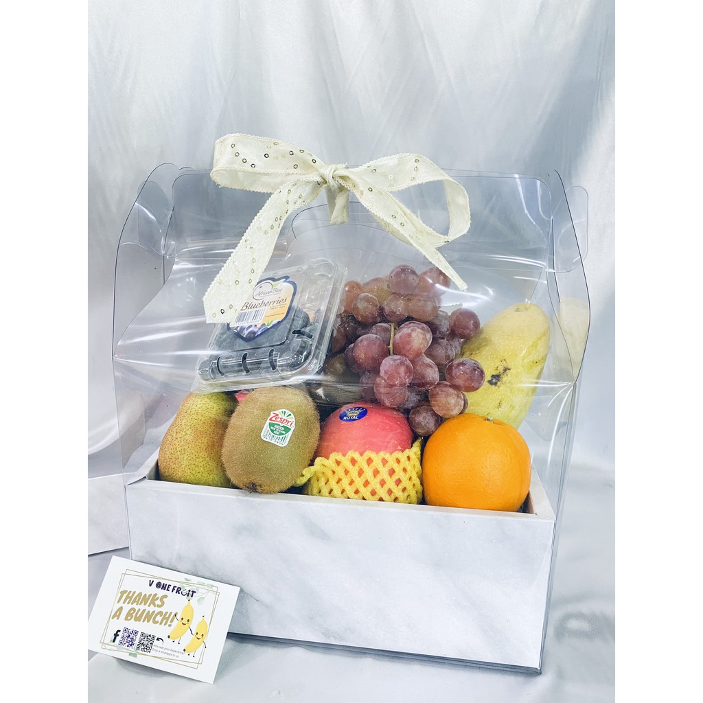 V1 Fruit Hamper Box | 20 min Fruit Hamper Marble Box | Ready Stock ...
