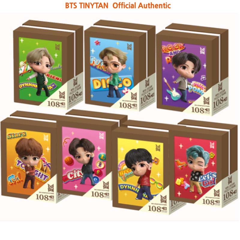 BTS TINYTAN DYNAMITE JIGSAW PUZZLE Framed box with photo card Official Authentic BANGTAN BOYS ...