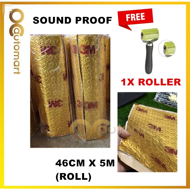 (Free Roller) 3 M or Mohawk style 46CM X 5 Meter SOUND PROOF /HEAT ...