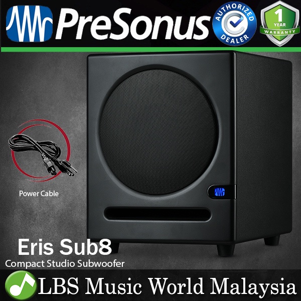 PreSonus Eris Sub8 8 inch Powered Studio Subwoofer Compact Studio Bass ...