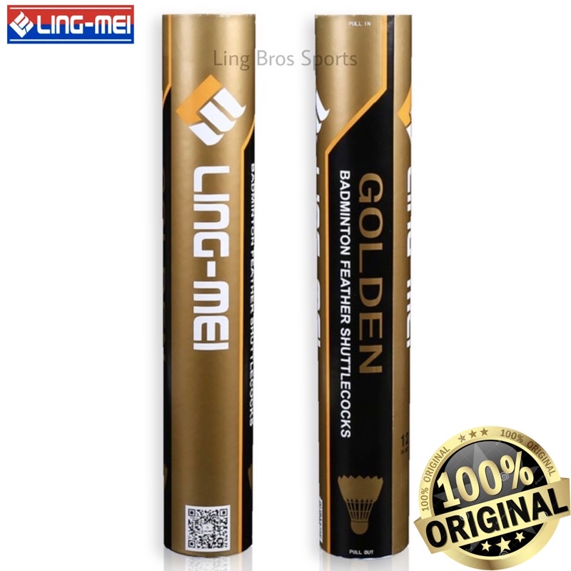 Ling-Mei Shuttlecocks (Red Pink Green Golden Dimgray Black) 100% ...