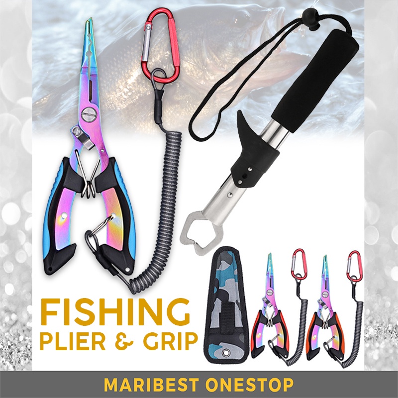 16CM TITANIUM STAINLESS STEEL FISH FISHING PLIER WITH BAG AND BL-039 ...
