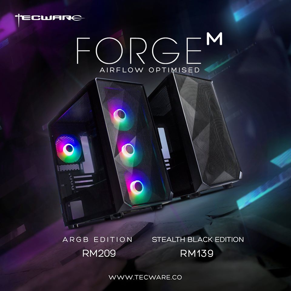 TECWARE FORGE M MATX CASE ARGB / STEALH BLACK | Shopee Malaysia