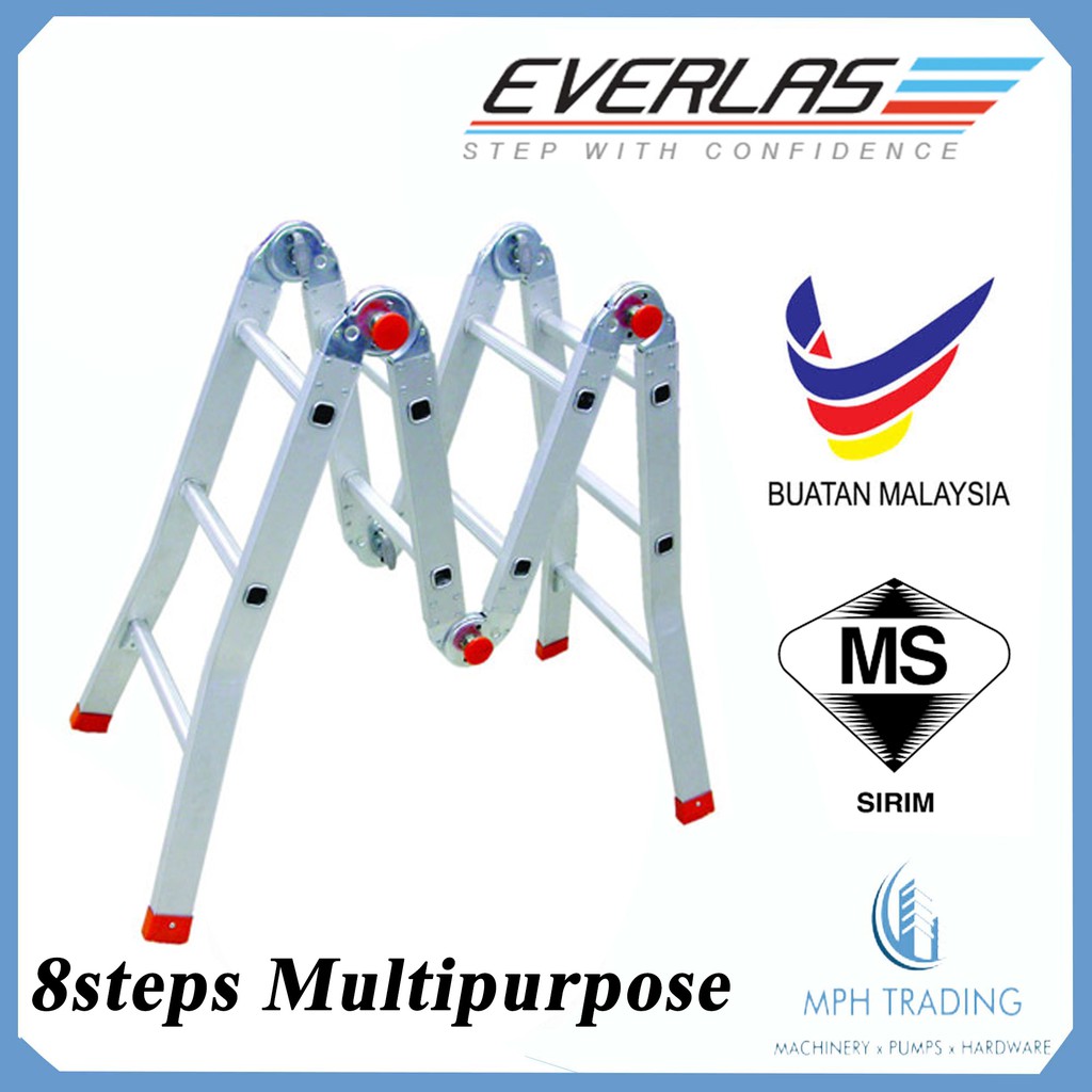 Everlas YMPRH8 8 Steps Multipurpose Ladder | Shopee Malaysia