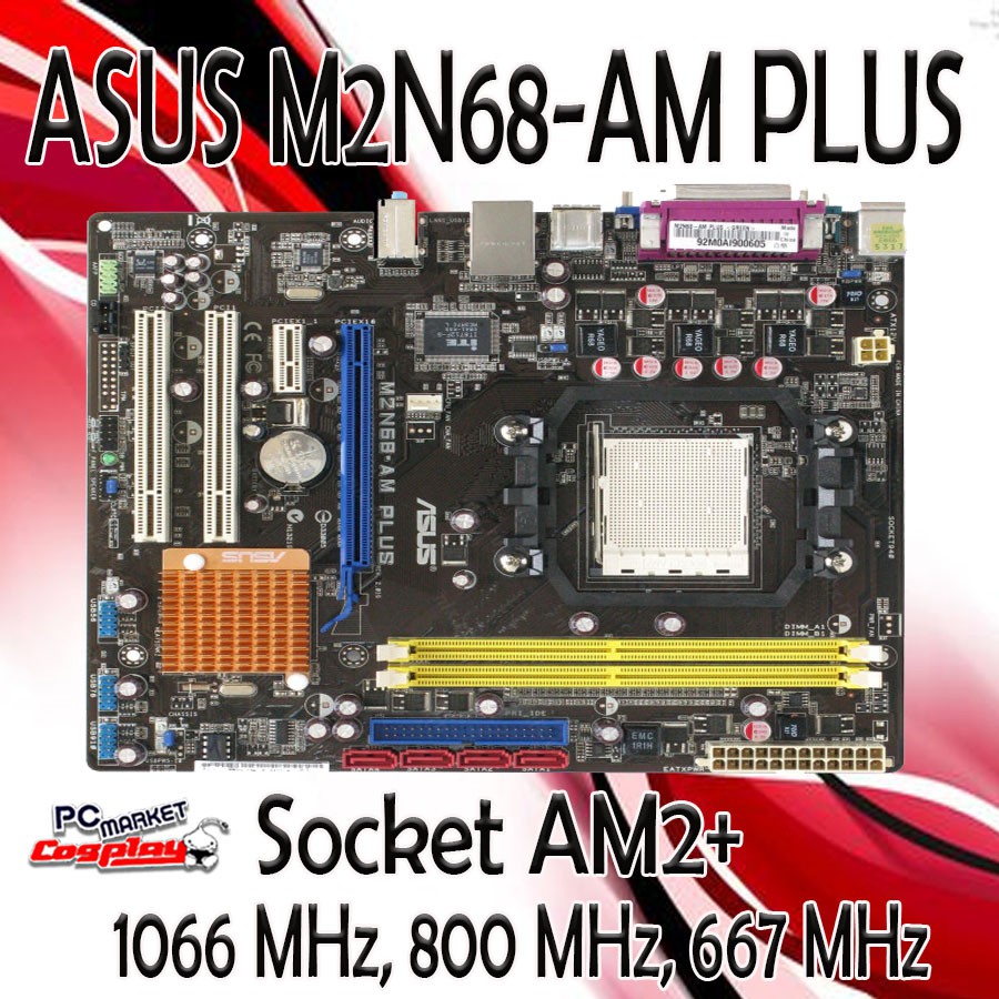 ASUS M2N68-AM PLUS - motherboard - micro ATX - Socket AM2+(refurbished ...