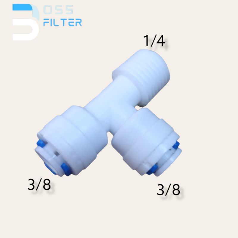 Tee Connector RO Drat 1/4 Hose 3/8 / RO Hose Connection 1/4-1/4 - Hose ...