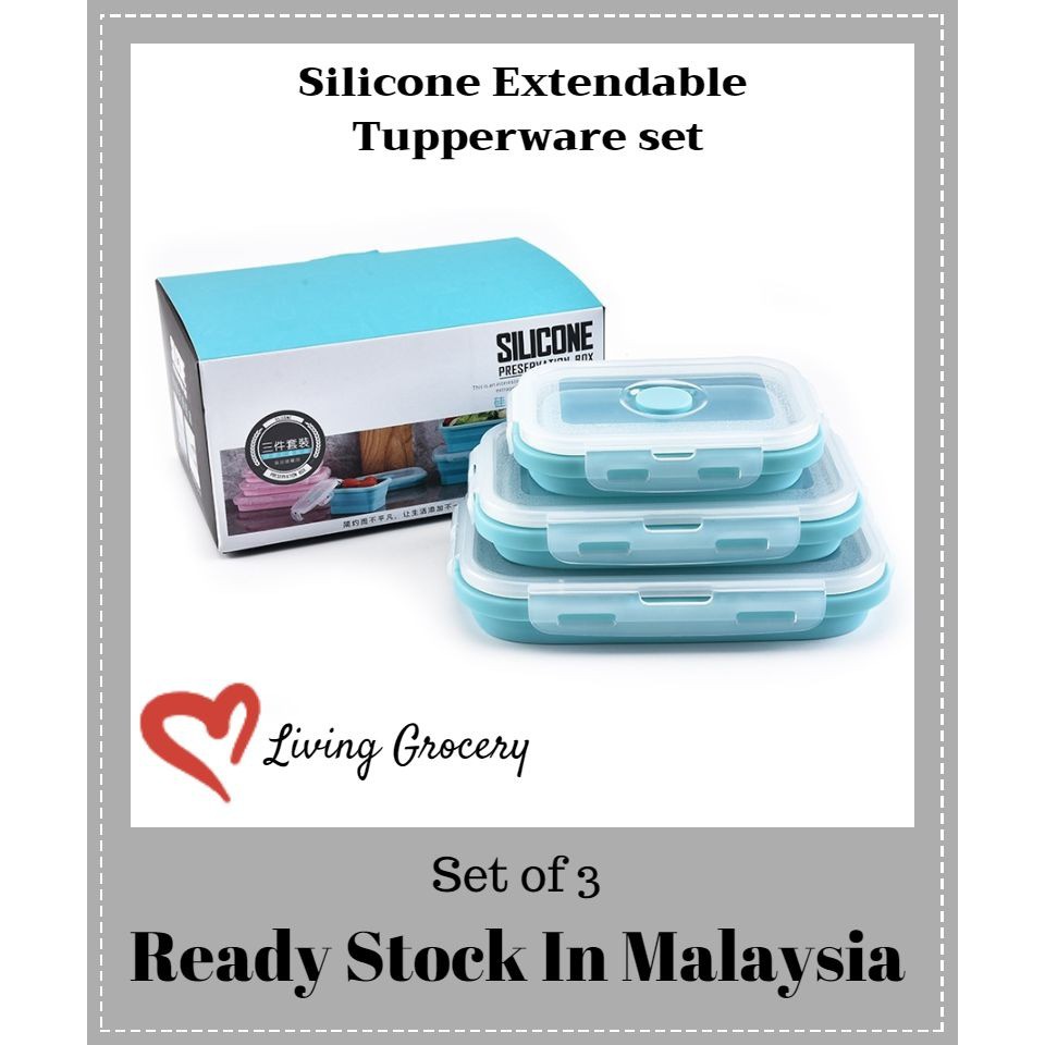 Living Grocery Silicon Extendable Tupperware Set | Shopee Malaysia