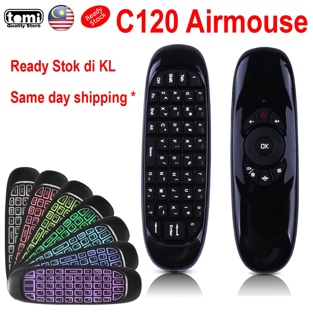 C120 Wireless Air Mouse with Keyboard Smart Remote Control for TV Box PC TV Android TV | Shopee ...