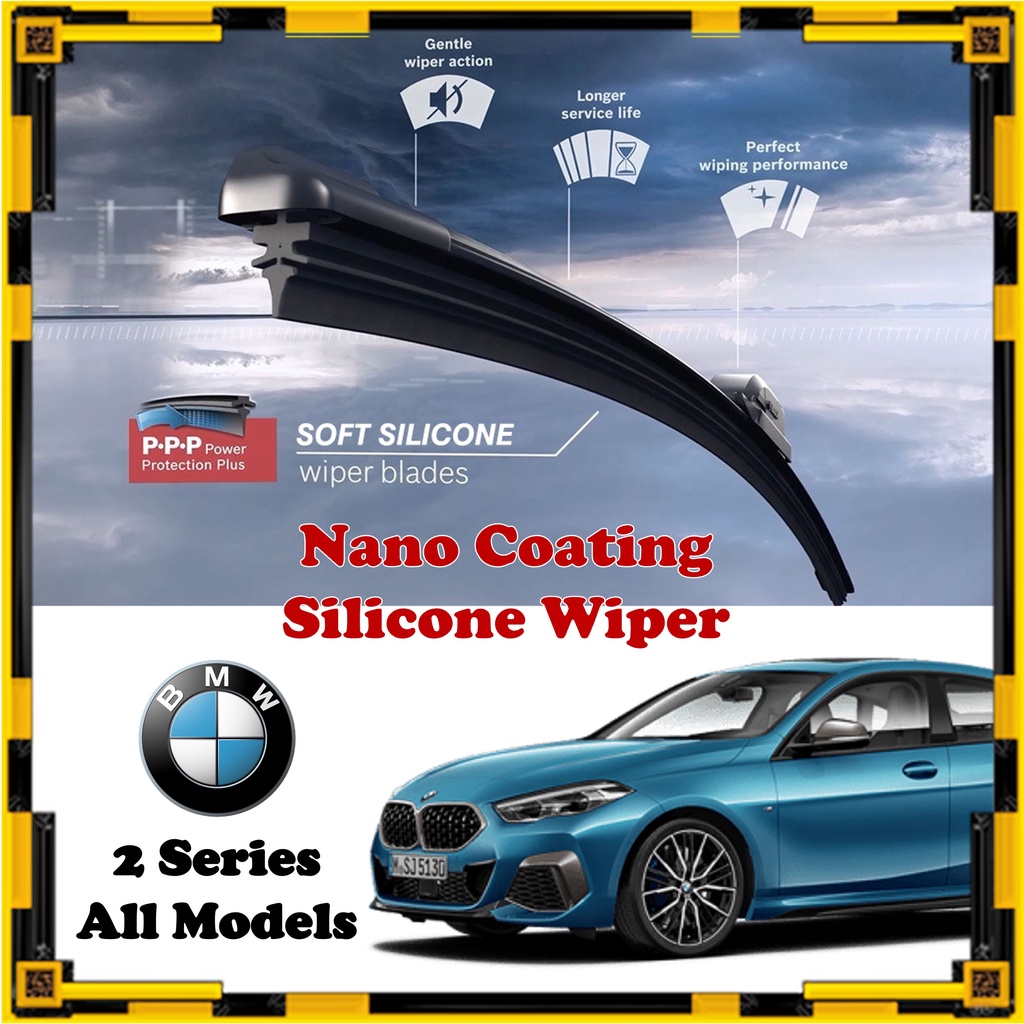 BMW 2 Series - Nano Coating Soft Silicone Car Wiper Blades - 1 Pair ...