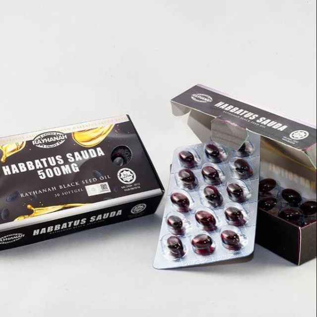 🔥RAYHANAH🔥 Softgel Habbatus Sauda ( 1 kotak -30 biji ) | Shopee Malaysia