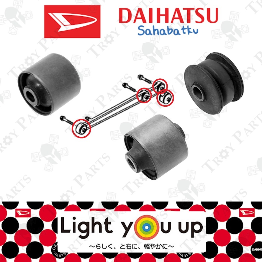 Daihatsu Trailing Axle Bush Rear for Perodua Kenari Kelisa | Shopee ...
