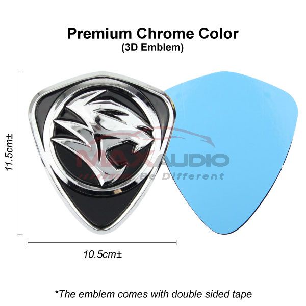 Car Emblem PROTON SAGA VVT 2016 - 2022 Logo 3D Tiger No Color Fade ...