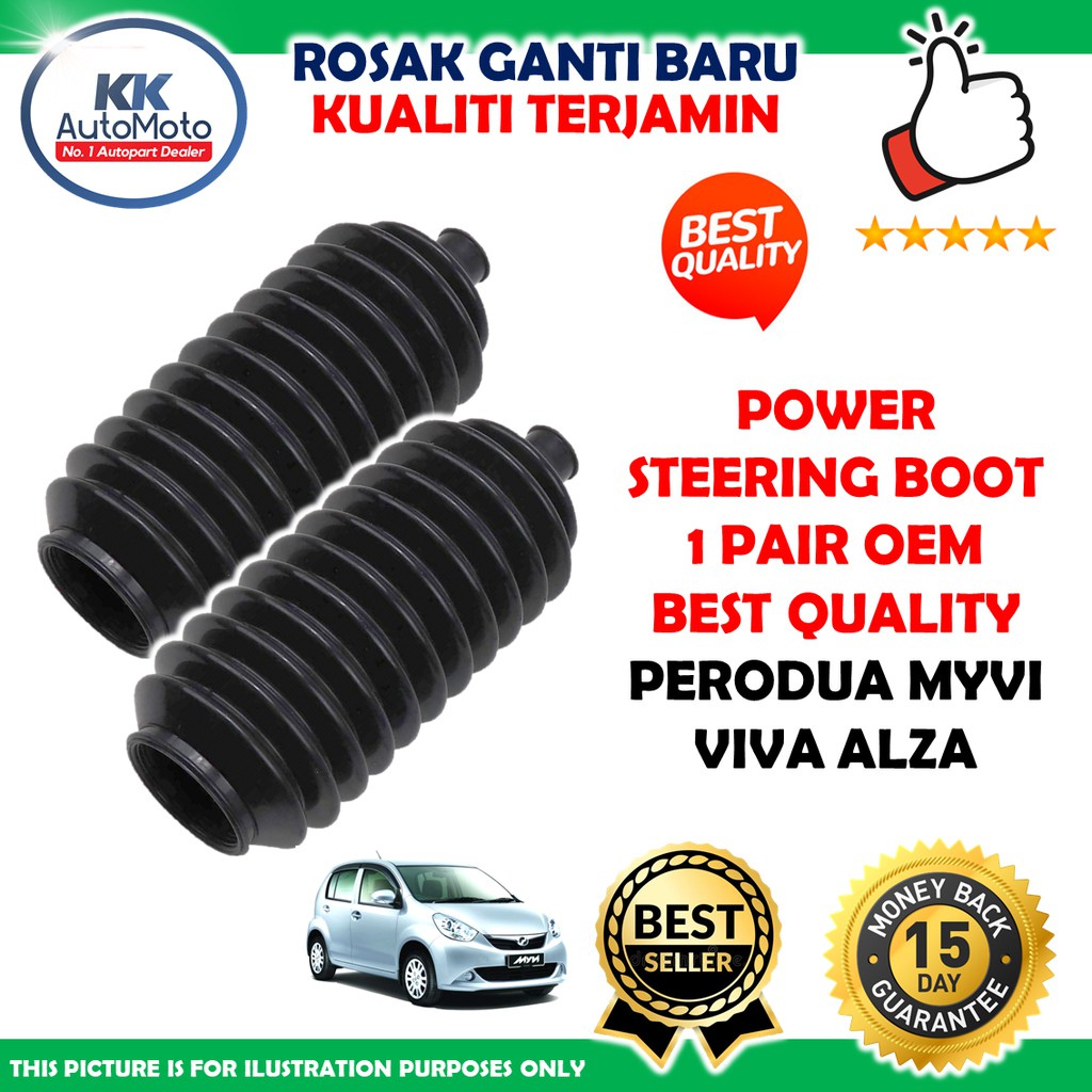 1 Pasang - Perodua Myvi Viva Alza - Best OEM Pair Power Steering Boot ...