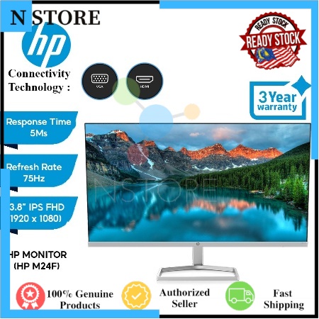HP M24F 23.8'' FHD IPS 75Hz AMD Freesync LED Monitor | Shopee Malaysia