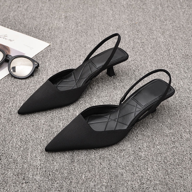 Pointed Toe Stiletto High Heels Fashion Cutout Women's Shoes | Shopee ...