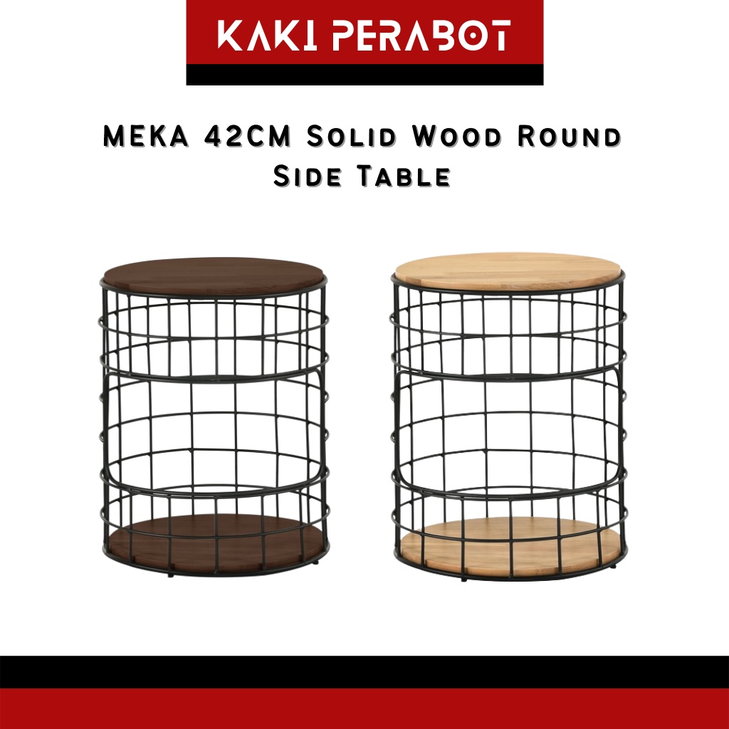 MEKA Round Side Table Living Room Table Round Table Meja Bulat Meja ...