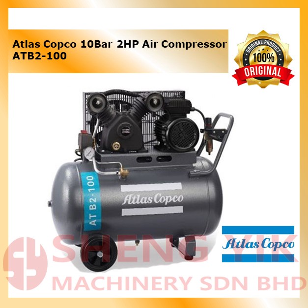 Shengyik Atlas Copco 10Bar 2HP Air Compressor 100L Tank ATB2-100 ...
