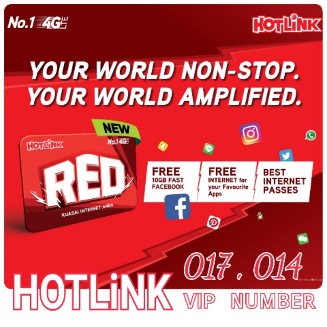 Hotlink prepaid New sim pack VIP number 017 , 014 | Shopee Malaysia