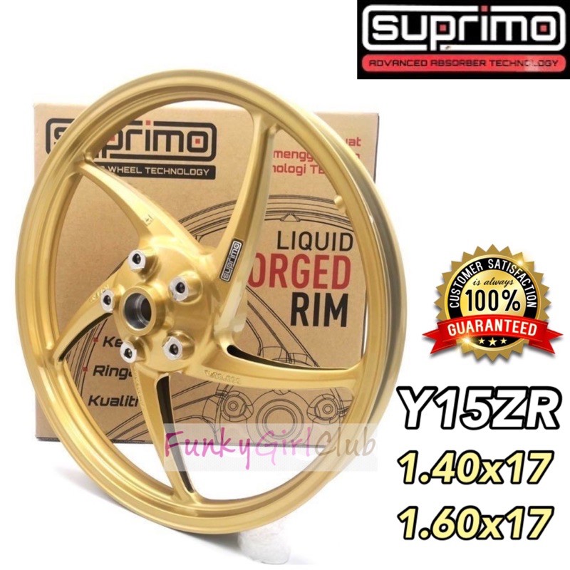 Y15ZR SPORT RIM SUPRIMO LIQUID FORGED RIM 1.40x17 / 1.60x17 SPORTRIM 4.5kg Y15 | Shopee Malaysia