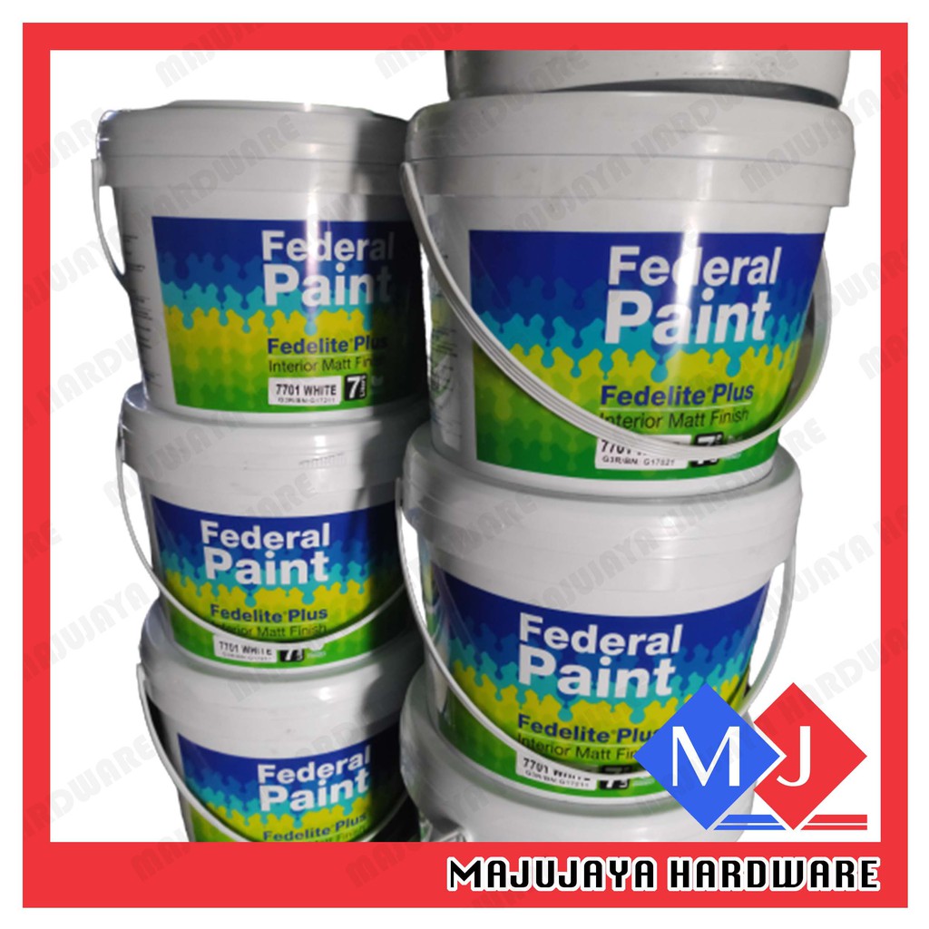 7L FEDERAL PAINT WHITE 7701 Fedelite Plus Interior Emulsion Paint Matt ...