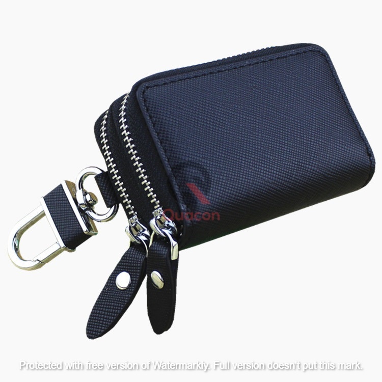 Dual Compartments Saffiano Leather Key Holders / Key Pouch | Shopee ...