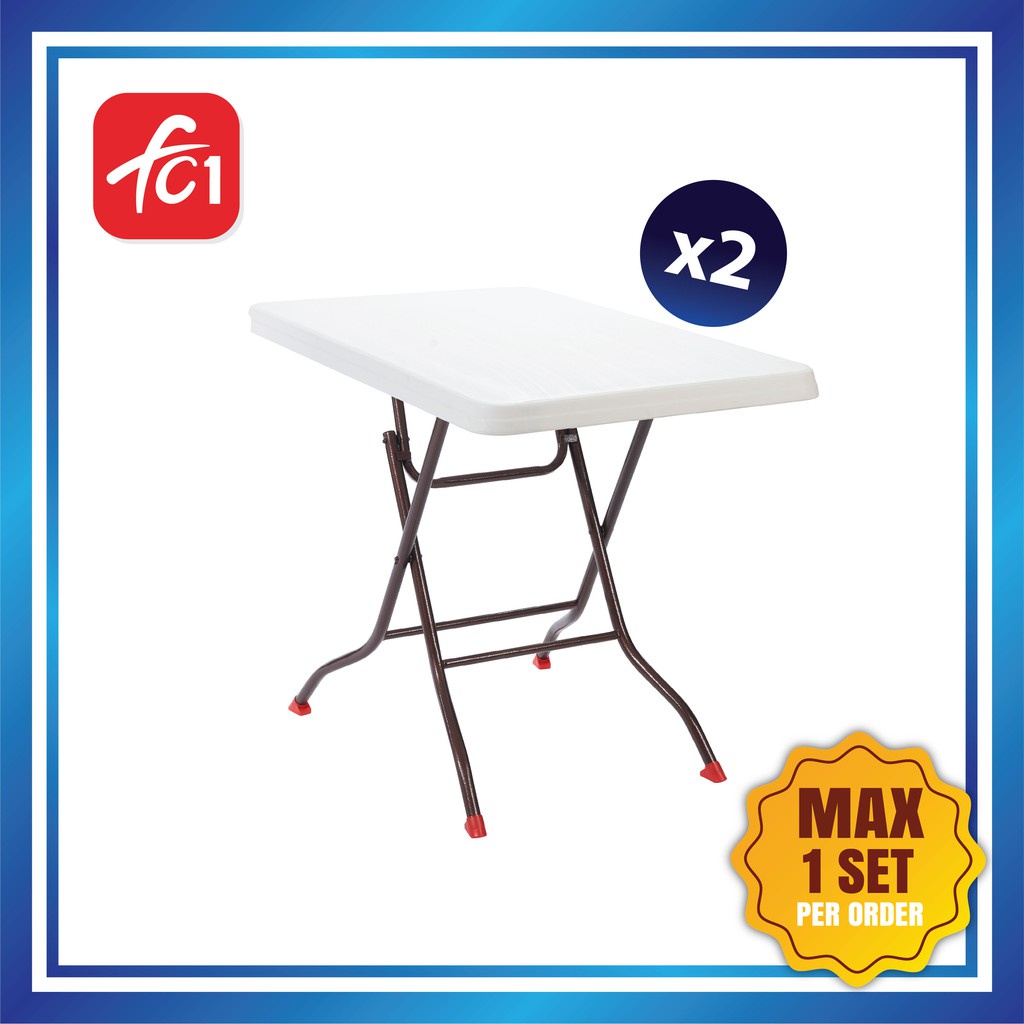 High Quality Furniture Hard Plastic Rectangle Folding Table Meja Lipat ...