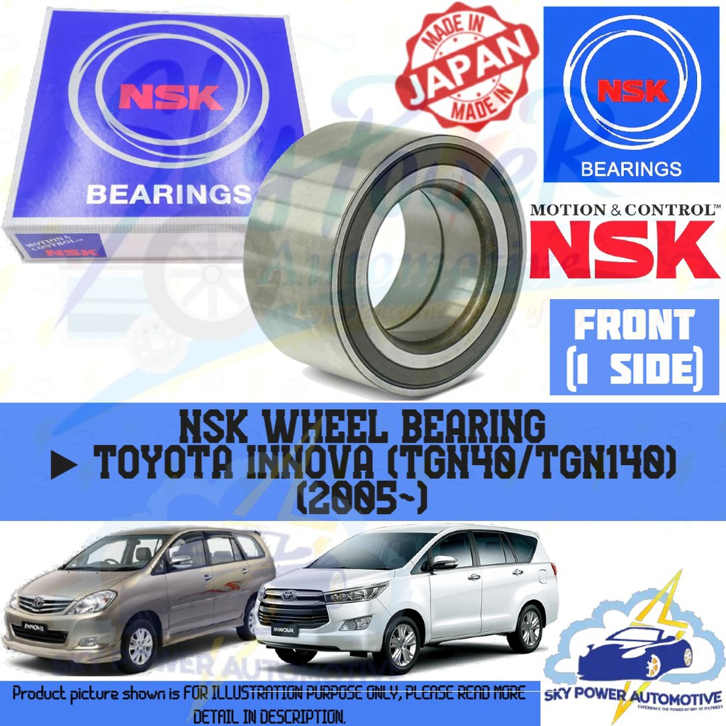TOYOTA INNOVA (TGN40/TGN140) (2005~) NSK WHEEL BEARING (FRONT) | Shopee ...