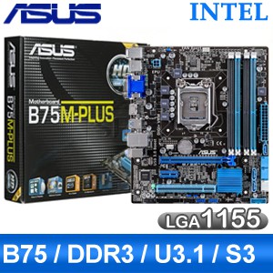 (READY STOCK) Asus Motherboard B75M-PLUS Socket LGA 1155 DDR3 32G ...