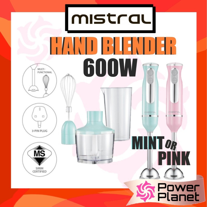 Mistral Hand Blender MHB1902 ( Mint or Pink ) 2 Speed setting 600w ...