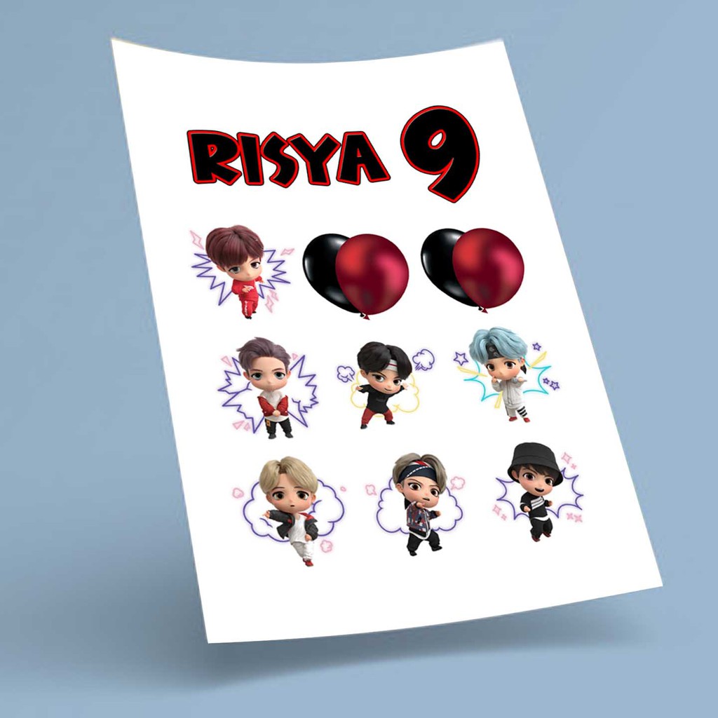 TXT CUSTOM NAME & AGE [JPEG FORMAT/FILE] [CAKE TOPPER] [PRINT SENDIRI ...