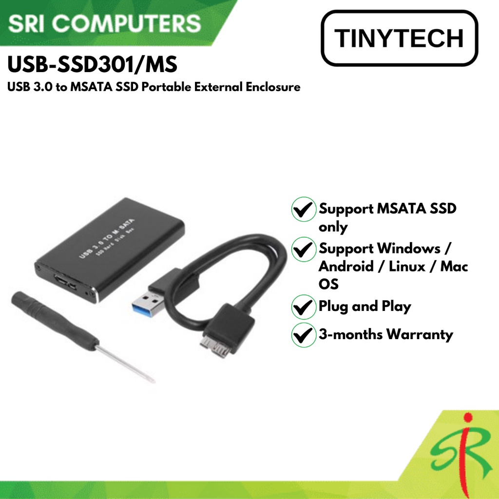 Tinytech External mSATA SSD to Portable USB3.0 Converter Adapter ... Tinytech External mSATA SSD to Portable USB3.0 Converter Adapter ...