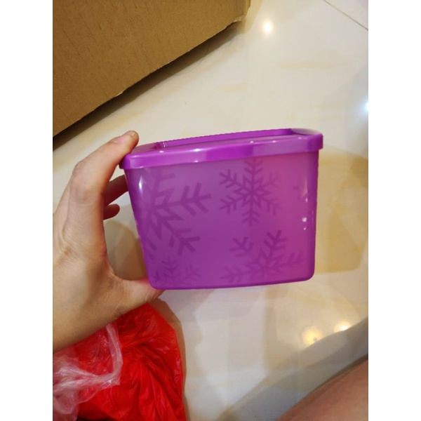 READY STOCK ORIGINAL 100% Tupperware Snowflake Square Round - 800ml ...