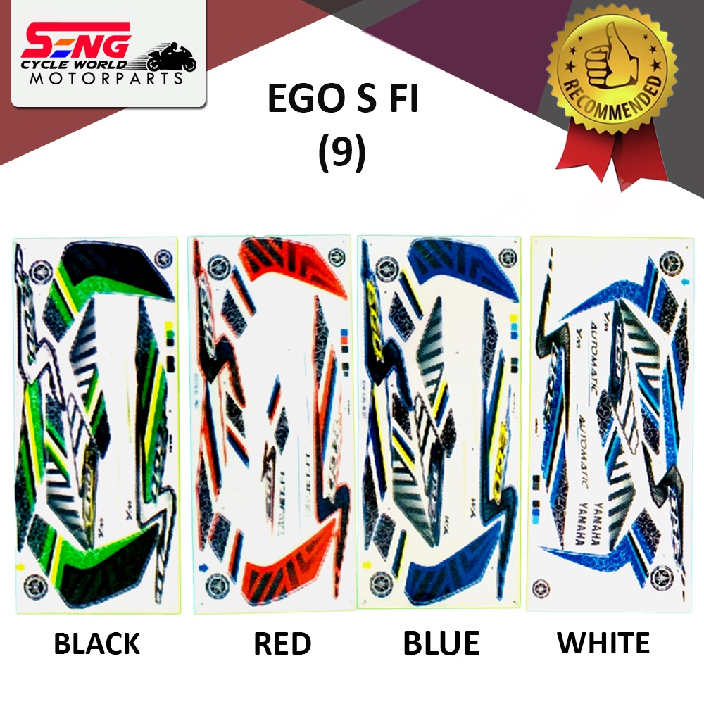 EGO S FI (9) FULL BODY STICKER SET - RED, BLUE, WHITE, BLACK | Shopee ...